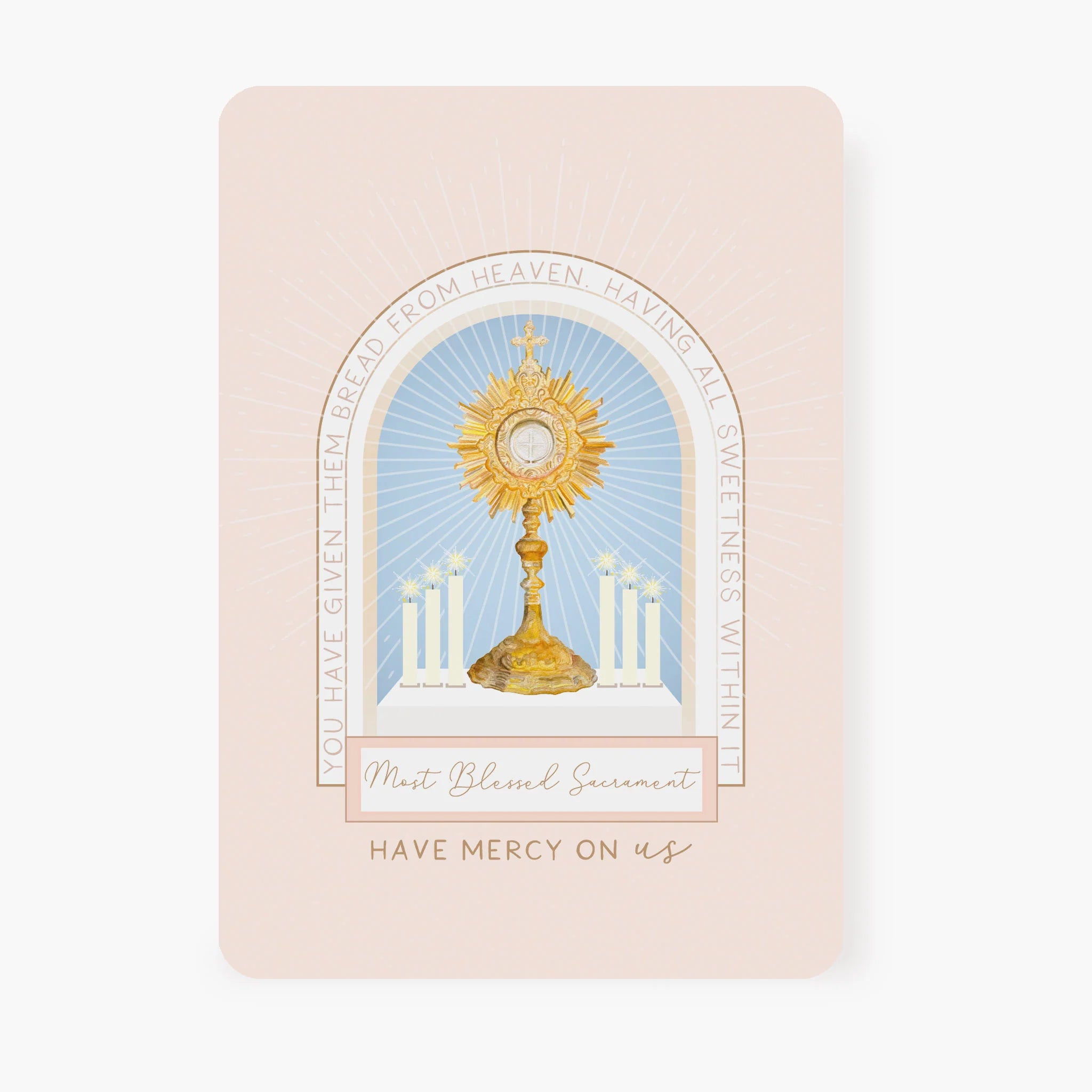 Most Blessed Sacrament Spiritual Communion Holy Card – The Paschal Lamb