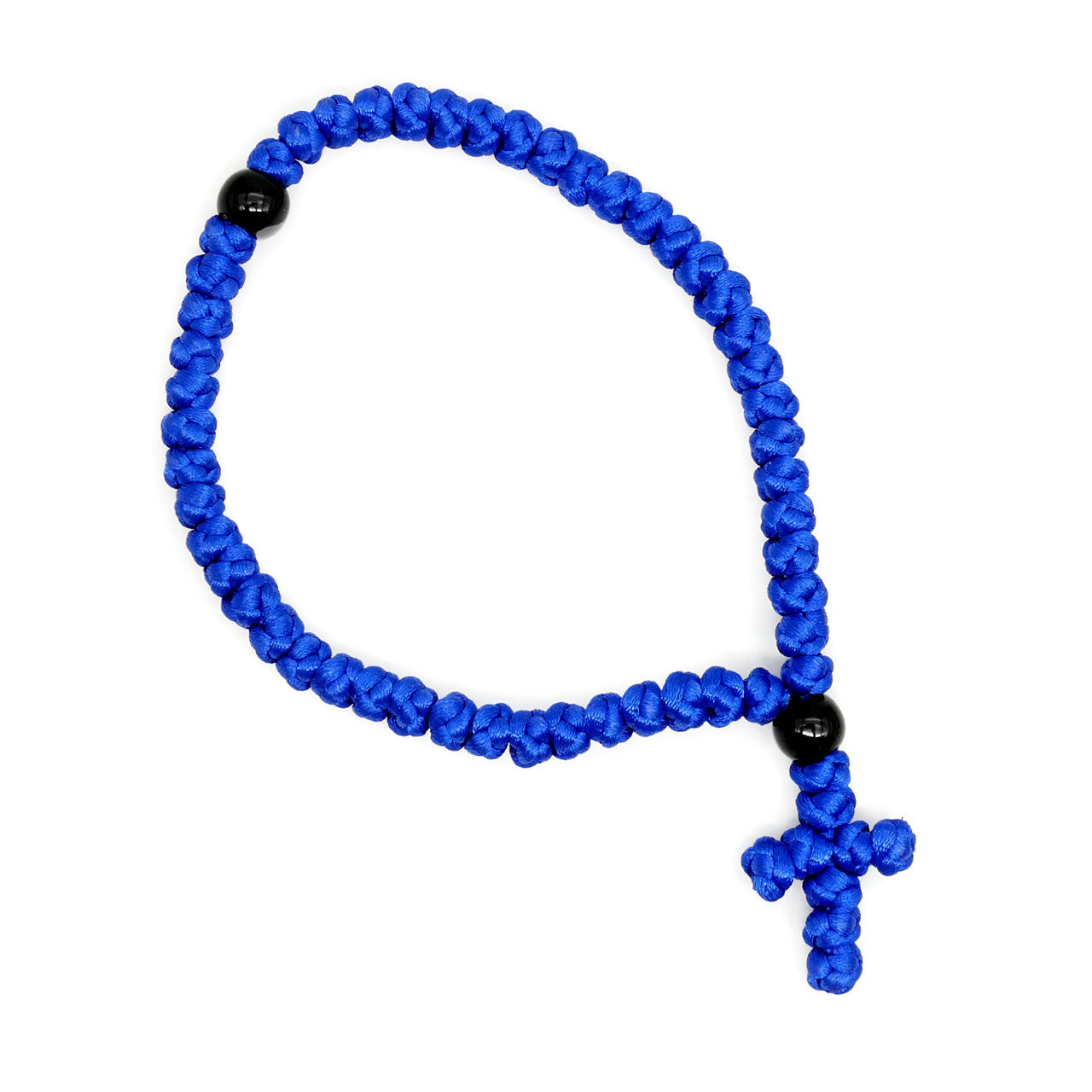 50 Knot Prayer Rope with Cross, Blue – The Paschal Lamb
