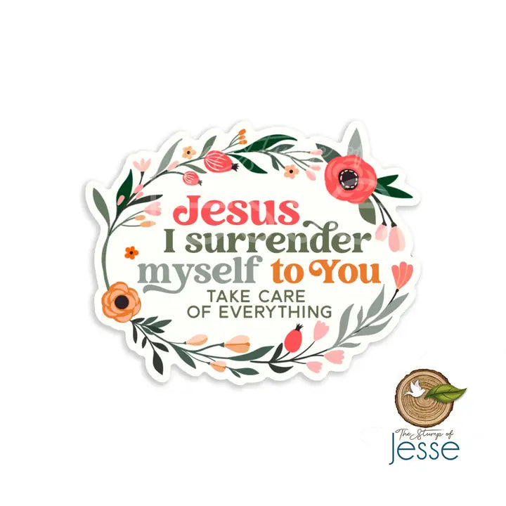 Surrender Prayer Vinyl Waterproof Sticker – The Paschal Lamb