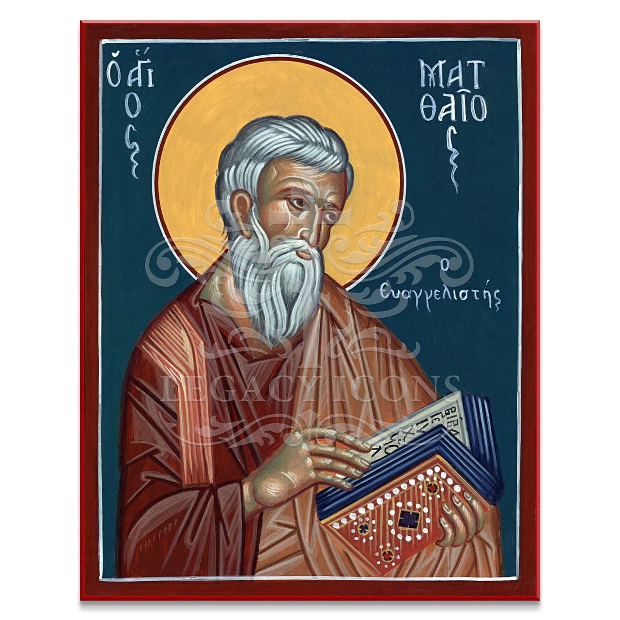 Saint Matthew the Evangelist Icon, 6x7.5" – The Paschal Lamb
