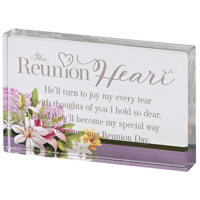 Reunion Heart Glass Plaque – The Paschal Lamb