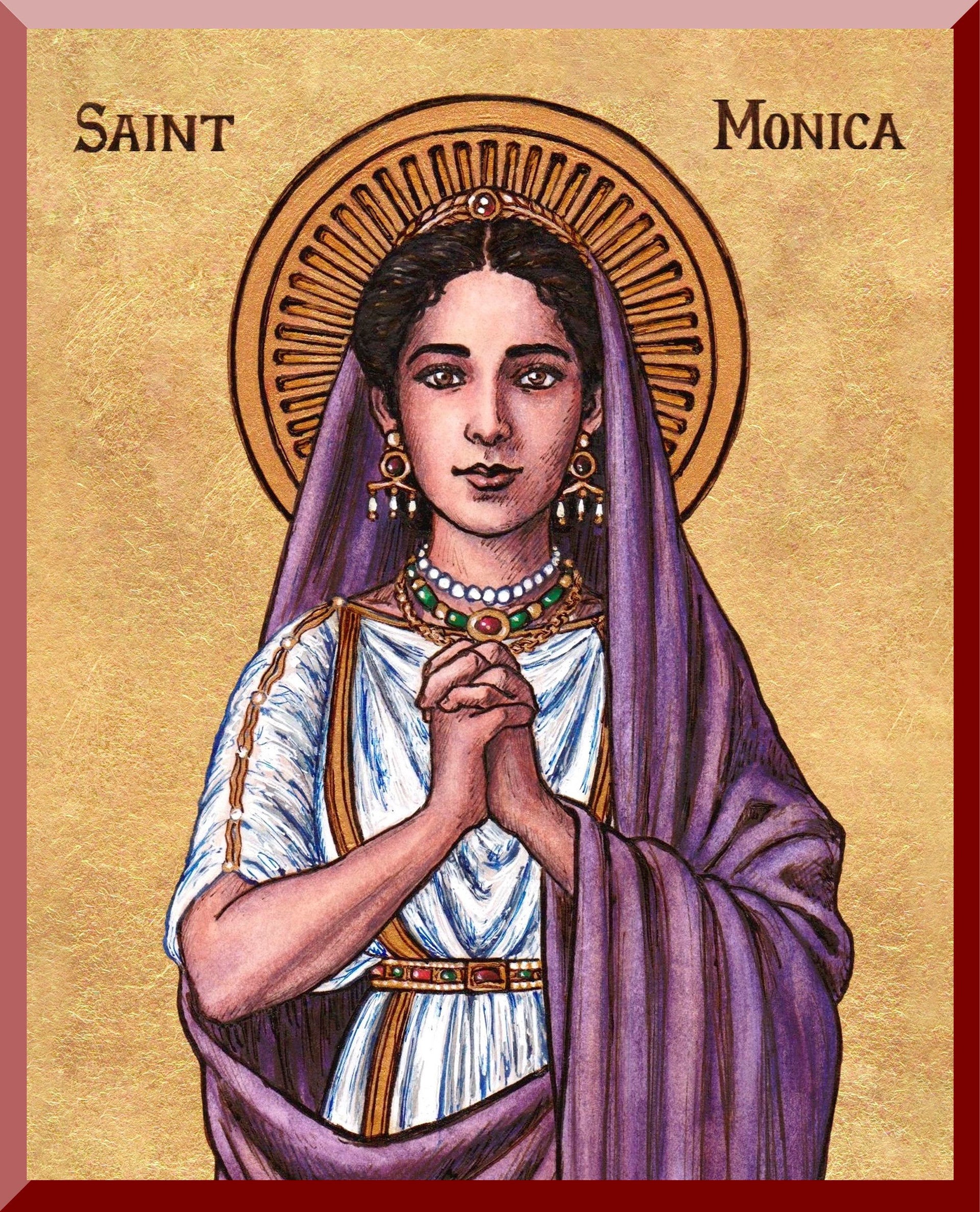 St Monica Wall Plaque 3x4" – The Paschal Lamb