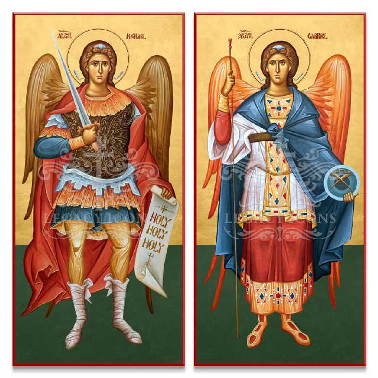 Sts. Michael and Gabriel Icon Set – The Paschal Lamb