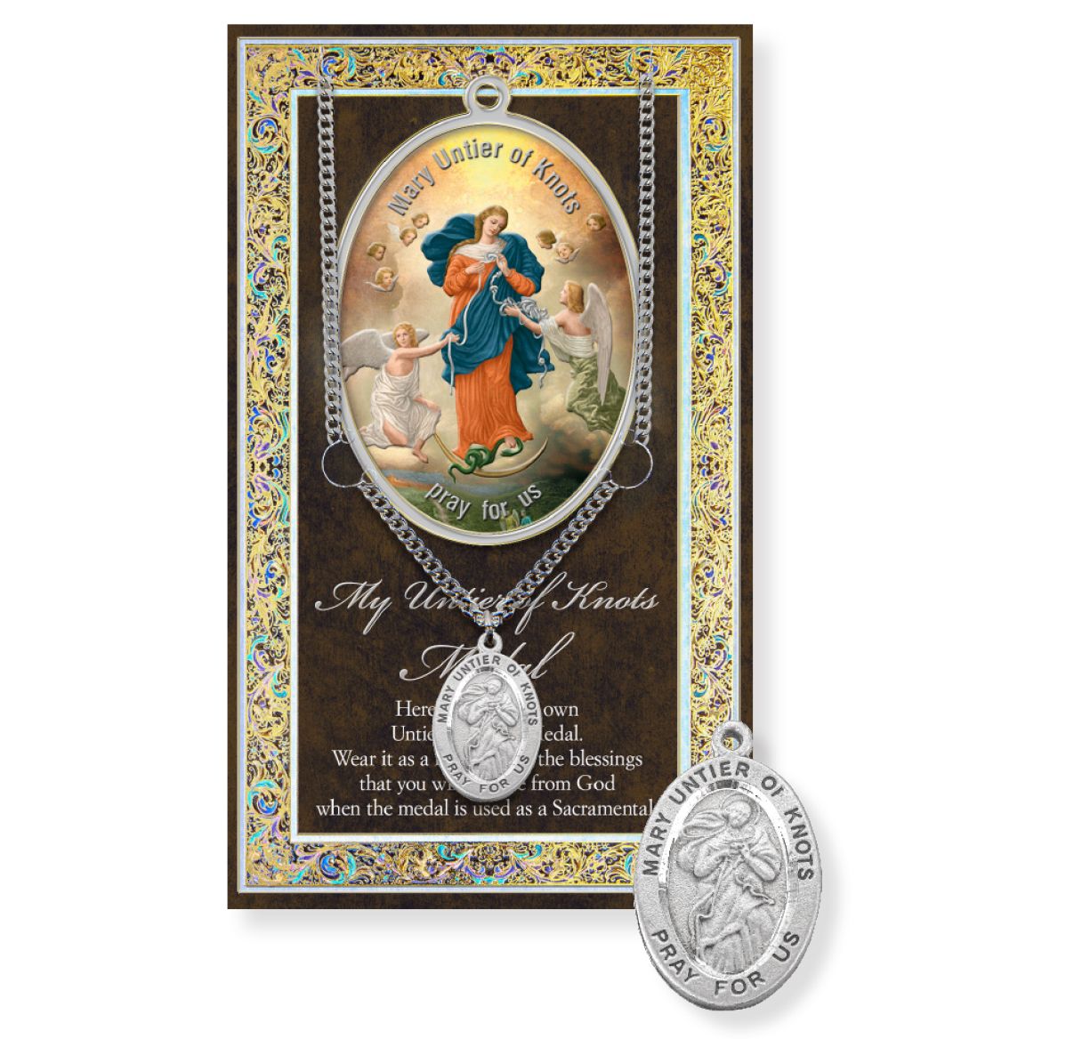 Mary, Untier of Knots Picture Folder w/Medal – The Paschal Lamb