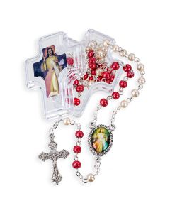 Divine Mercy Rosary Cross Shaped Box – The Paschal Lamb