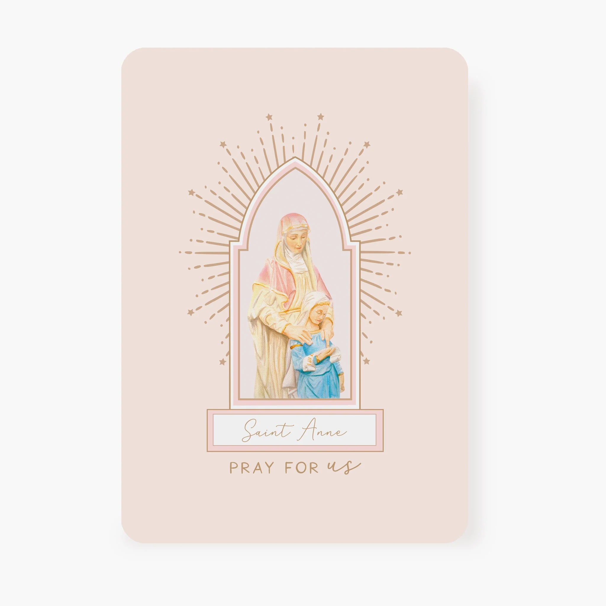St. Anne Prayer Card | Pink – The Paschal Lamb