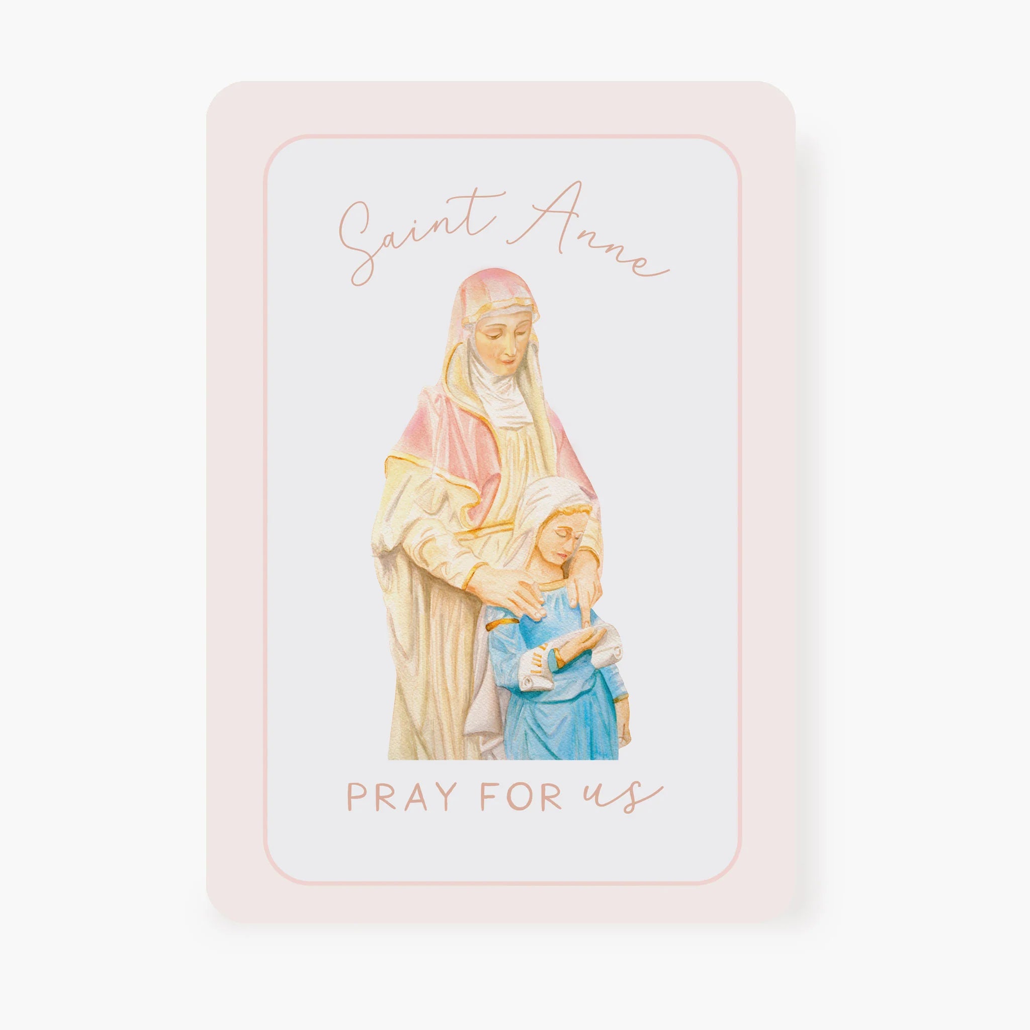 St. Anne Prayer Card | Beige – The Paschal Lamb