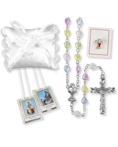 5mm Heart Shape Bead Rosary First Communion Set – The Paschal Lamb